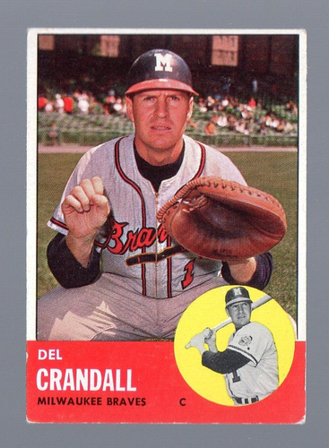 1963 Topps Baseball Vintage Card 460 Del Crandell Braves Scans 1963 Topps Baseball Vintage Card 460 Del Crandell Braves Scans