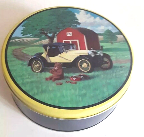 Vtg Tin Antique Car Cookies Fresh Beginnings USA Farmhouse Country ...