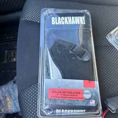 BLACKHAWK! Black IWB HOLSTER Size 02, Right Hand, (Md/Lg Dbl Act ...