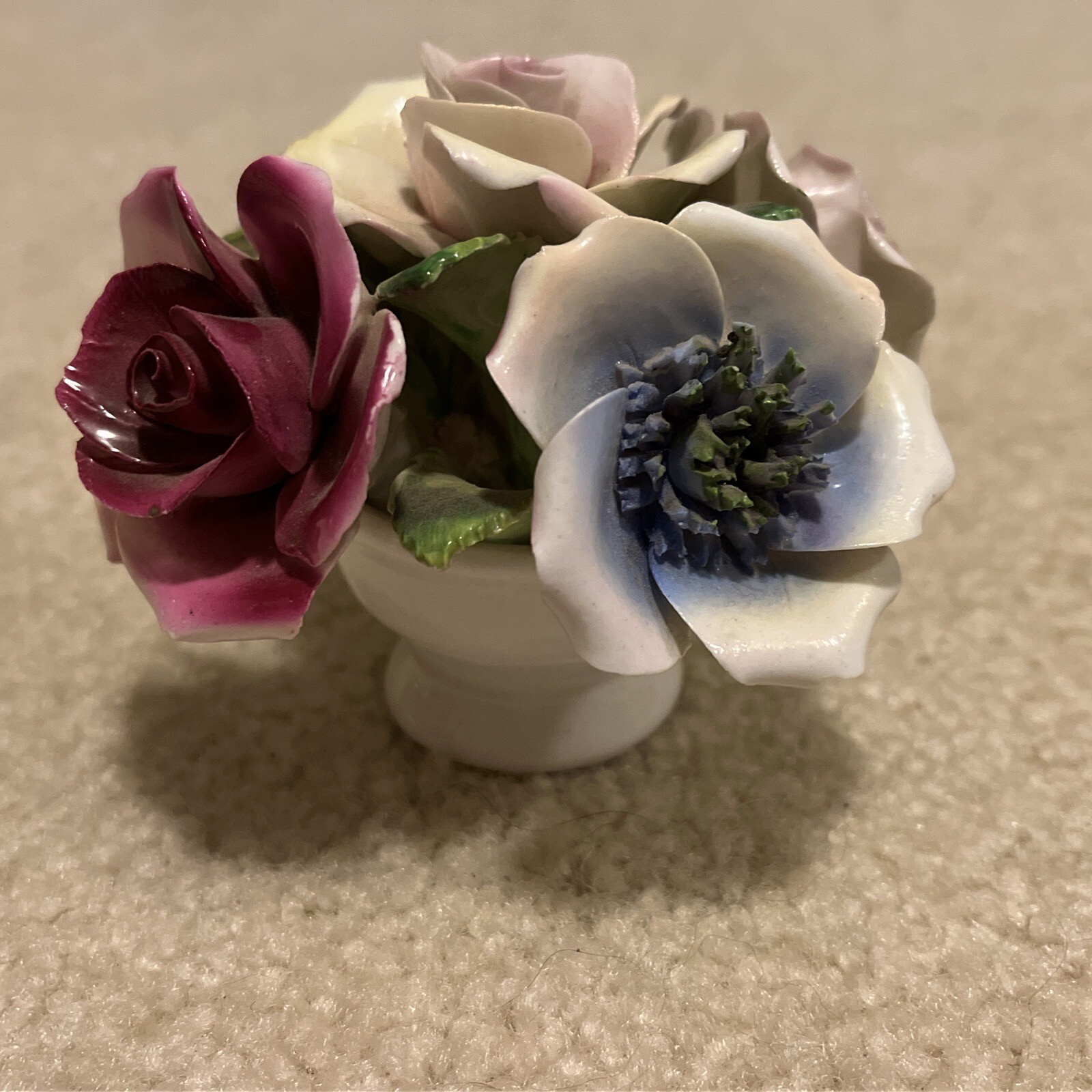 Aristocrat Hand Made Bone China England Rose Floral Arrangement Pot ...