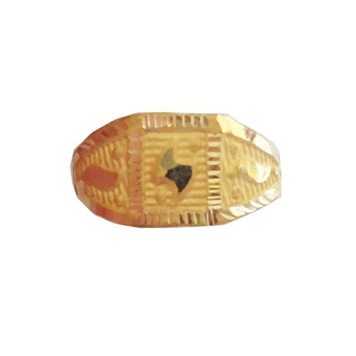 Certified Solid 22K/18K Yellow Fine Gold Flash Design Kids Ring Size-1 ...