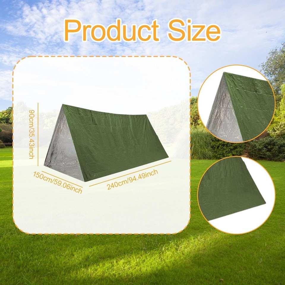 Emergency Tent Survival Shelter Tear Resistant Windproof Rainproof Tube ...