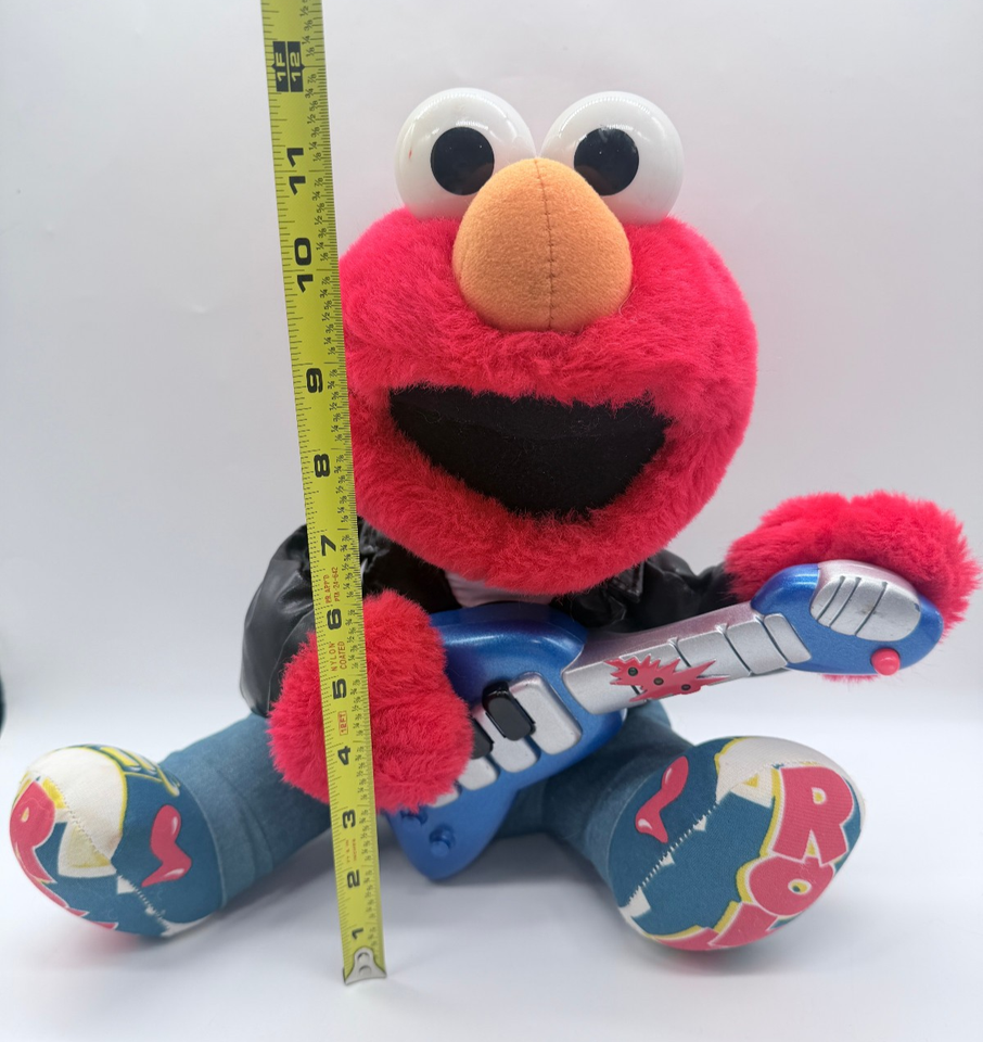 Vintage 1998 Rock N Roll Elmo Plays Guitar Music Sings TYCO- TESTED ...
