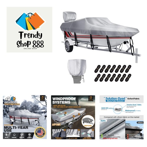 100% Waterproof Boat Covers for 12-14 ft V-Hull Fishing & Ski Boats | eBay