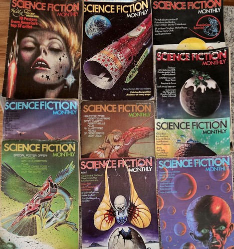 Science Fiction monthly Magazine Lot 10 1970s Large Sci-Fi Monster Art ...