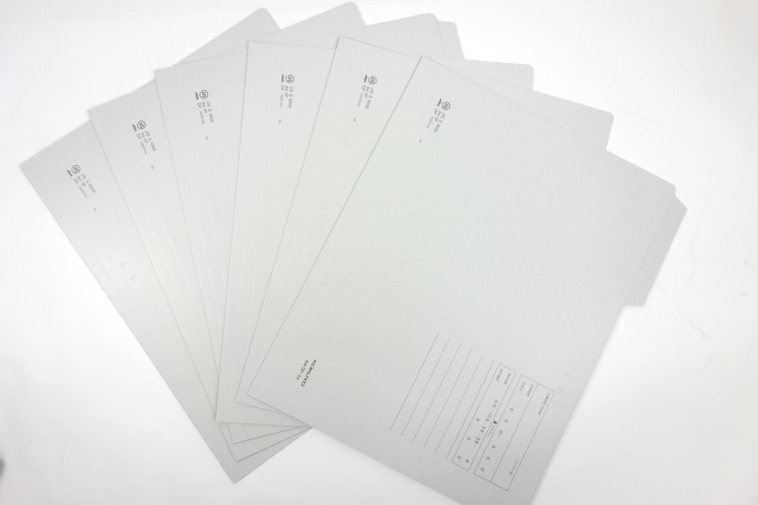 Kokuyo individual folder 1/3 cut A4 6 books pack gray A4-3FS-M ...