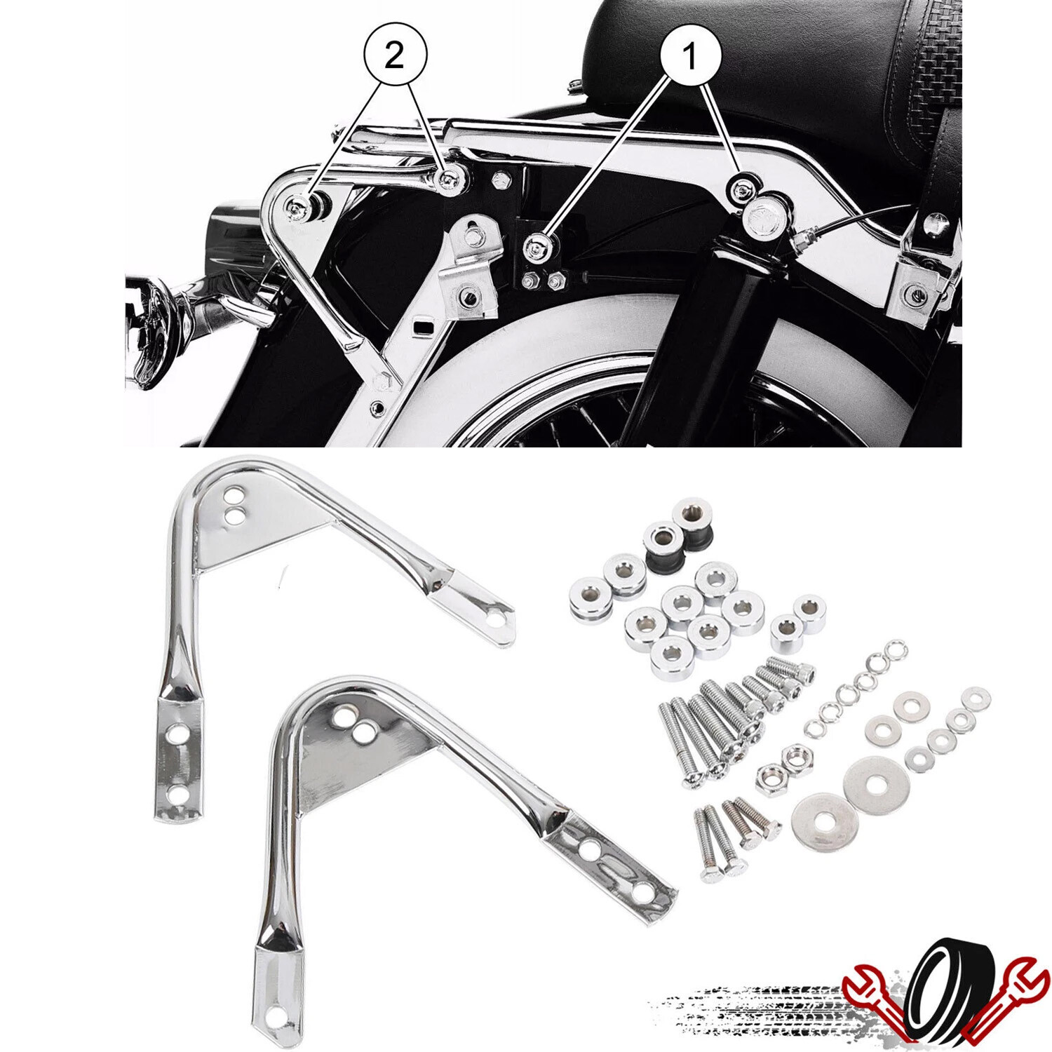 Luggage Trunk Mount Rack Docking Hardware Kit For Harley Touring Road ...