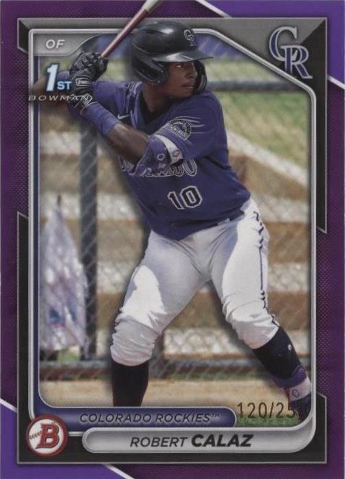 2024 Bowman - Prospects Robert Calaz #BP-131 Purple Border /250 (RC ...