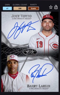 [DIGITAL CARD] Topps Bunt 2022 JOEY VOTTO, BARRY LARKIN ICONIC DUAL SIG ...