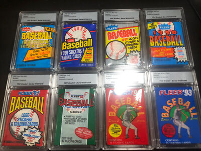 1987 1988 1989 1990 1991 1992 1993 Fleer Wax Pack Lot Graded ...