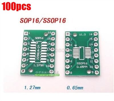 100Pcs SOP16 SSOP16 TSSOP16 To DIP16 0.65/1.27MM Adapter Pcb Boar ob | eBay