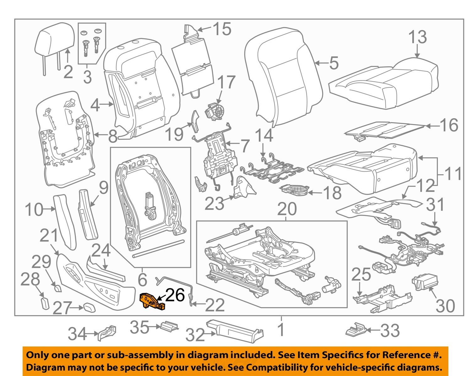 2013-2018 CADILLAC ATS PASSENGER 10 WAY POWER SEAT SWITCH NEW GM ...