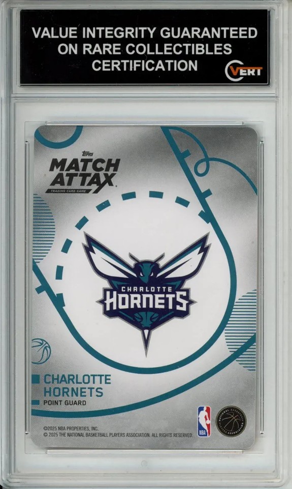2025 TOPPS MATCH ATTAX PLAYER OF THE GAME # PG-LB LAMELO BALL VGC GEM ...
