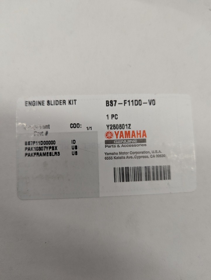 2019-2025 Genuine Yamaha YZF-R3 Integrated Frame Sliders | Bs7-F11d0-V0 ...