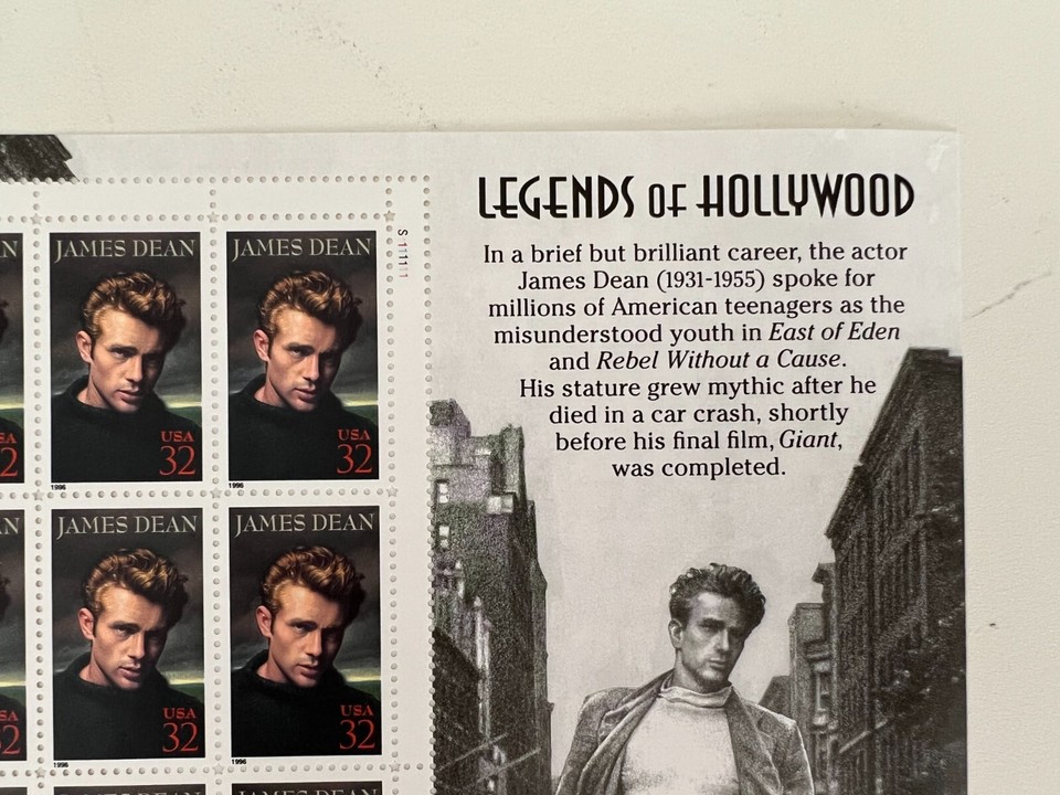Scott #3082 32c James Dean, Legends of Hollywood of 20 Stamps | eBay