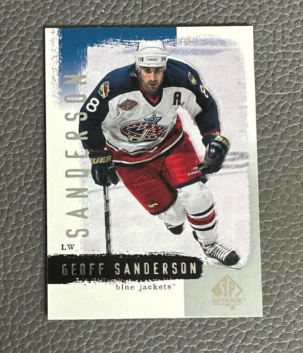 2000 SP Authentic Geoff Sanderson #27 Columbus Blue Jackets Hockey Card ...