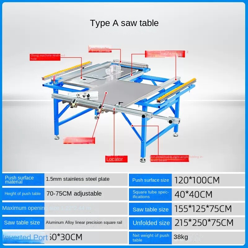 Precision Push Table SawSilent Brushless Multifunctional Folding Table ...