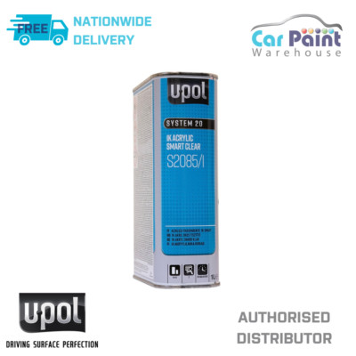 U-POL S2085 1k SMART Acrylic Clear Coat Lacquer RFU 1L UPOL Clearcoat ...
