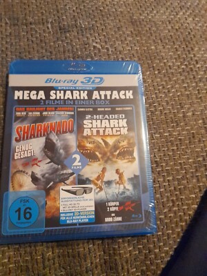 Blu ray Mega Shark Attack - 2 Filme Sharknado & 2 Headed Shark Attack NEU & OVP | eBay.de