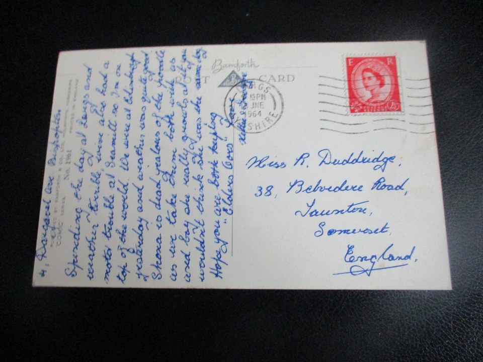 BAMFORTH Comic postcard, Comic No. 1961, Those Woods, Black Triangle ...