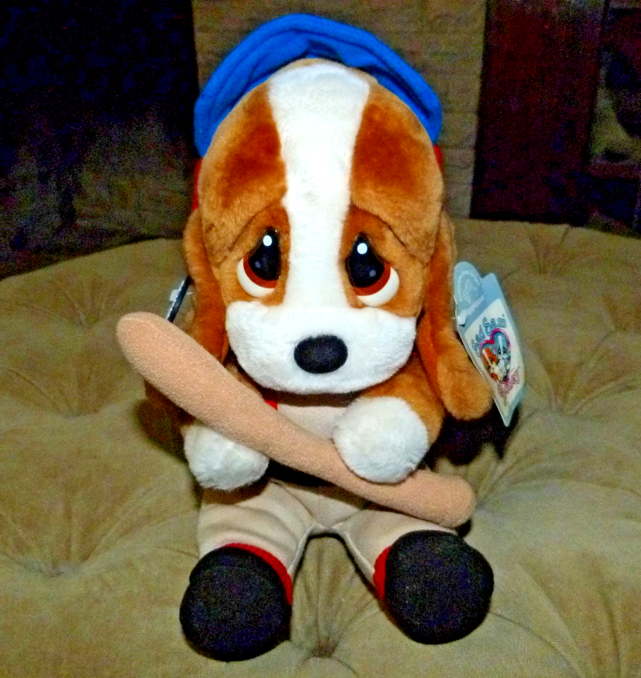Vintage Sad Sam Plush Baseball Puppy Dog w/ Tags Stuffed Animal Toy | eBay