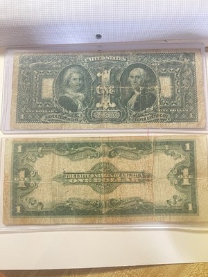 Lot of 2 US Large Size Silver Certificate $1 Banknotes Circulated | eBay