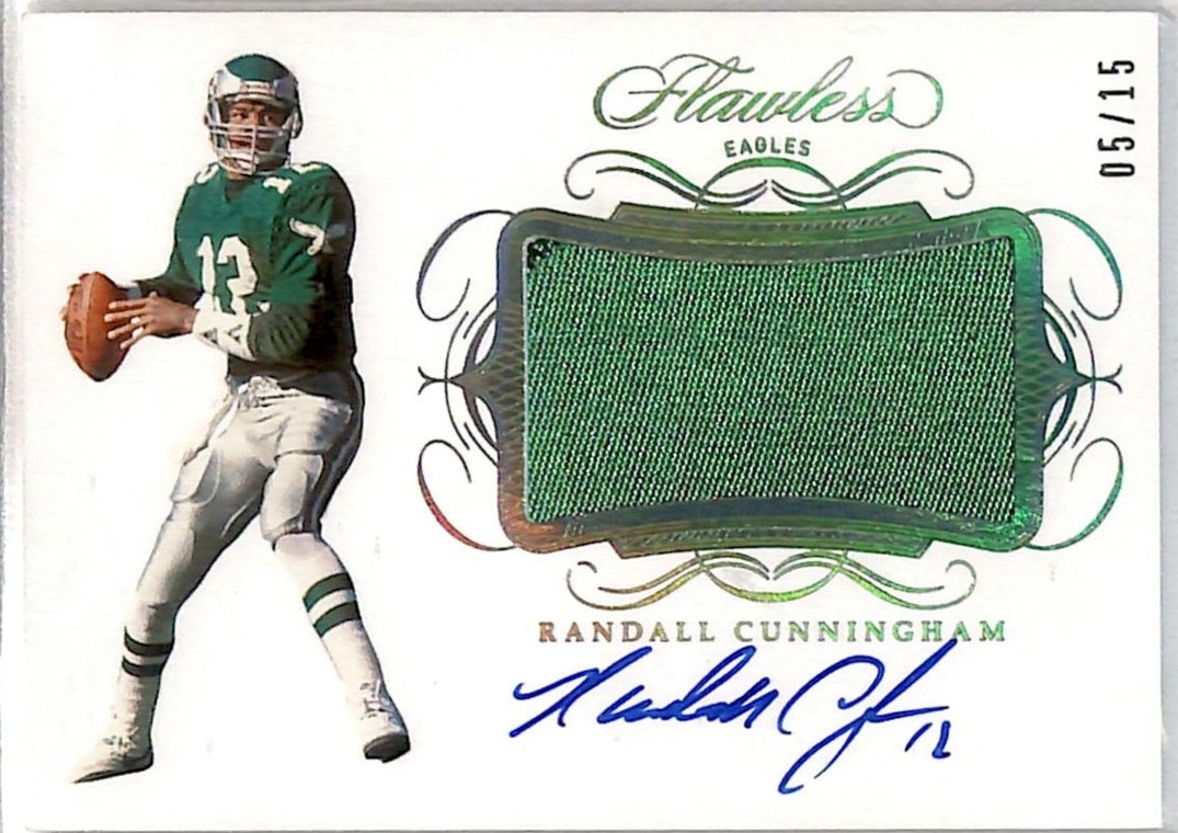 2019 Panini Flawless - Patch Autographs Randall Cunningham #PA-RC ...