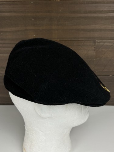 Gelfer Of Scotland Flat Cap Hat Royal Troon Golf Club Black XL With ...