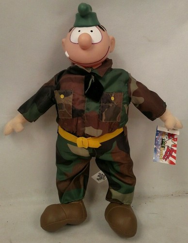 NEW NWT 2003 BEETLE BAILEY SARGE SERGEANT SNORKEL 9" PLUSH FIGURE DOLL ...