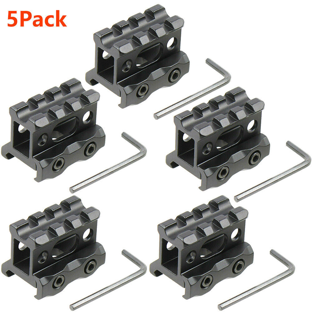 1-5x 3 Slots Riser Mount For Optics Red Dot 1" Inch High Profile ...