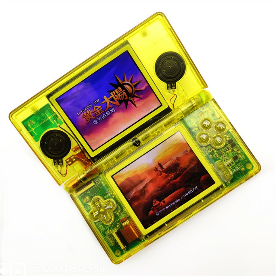 Retrofit Clear Yellow Nintendo DS Lite NDSL Video Game Console With ...