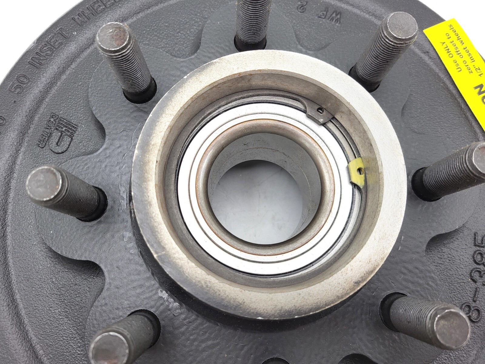 7000# Dexter 12" x 2" Nev-R-Lube Hub Drum 8 Lug 5/8" Studs Includes ...