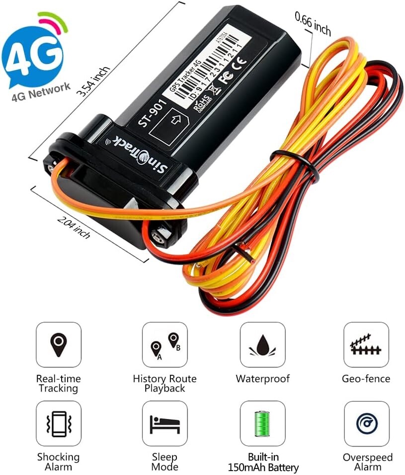 SINOTRACK ST-901 4G Vehicle Car GPS Tracker, ST-901 4G Car Locator Mini ...
