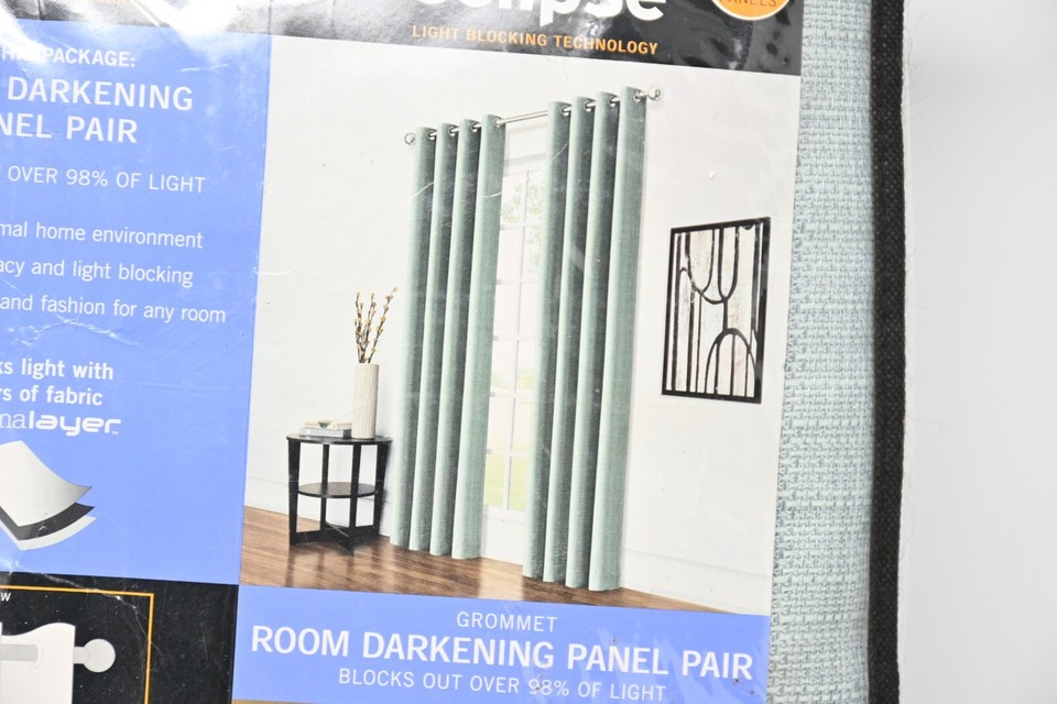 Eclipse Room Darkening Panel 2 Pack Curtains, 84" X 54" Blue | eBay