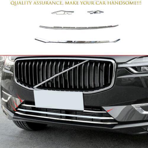 For Volvo XC60 18-2023 Chrome Steel Front Lower Mesh Grille Grill Strip ...