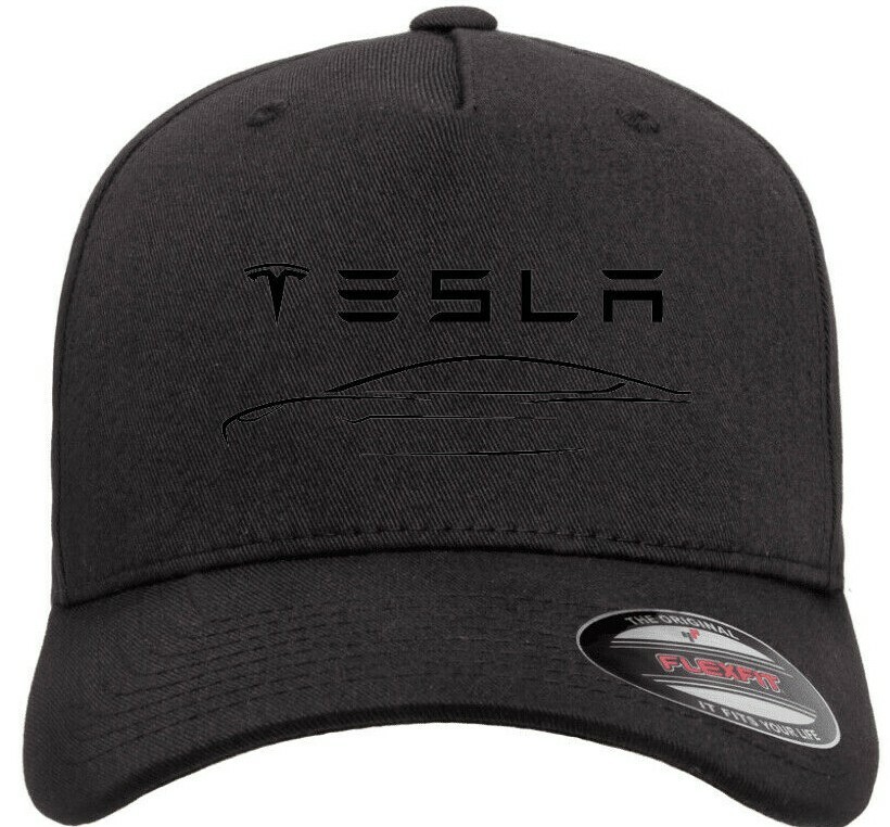 Tesla Motor Car Auto Logo on Hat Flexfit Baseball Cap Printed Emblem S ...