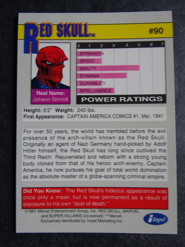 1991 Impel Marvel Universe II Trading Card Complete Your Set You U Pick ...
