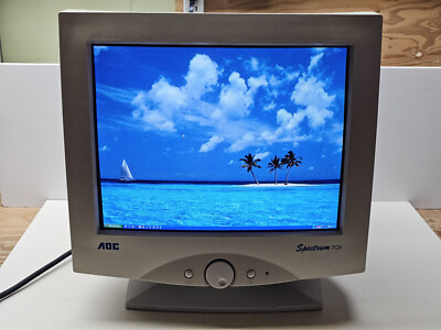 AOC Spectrum 7Glr 17" Beige CRT Monitor January 2001 *READ* TESTED | eBay