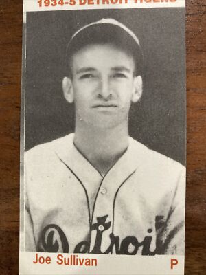 1974 TCMA 1934-5 Detroit Tigers Joe Sullivan Baseball Trading Card | eBay