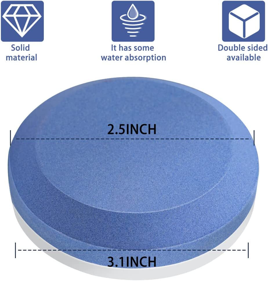 Round Sharpening Stone Dual Grit Axe Edge Blade Hand Tool Puck ...