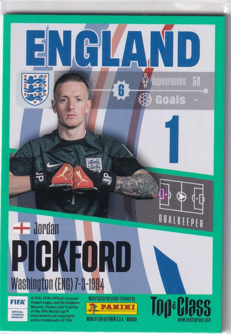 Panini 2023 Top Class Trading Card Nr. 3 Jordan Pickford | eBay.de