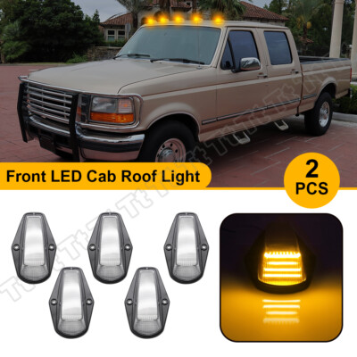 5x LED Cab Roof Top Marker Running Light Clear For 1984-1997 Ford F150 ...