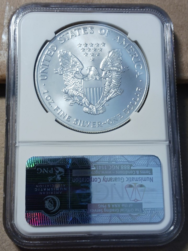 2002 American Silver Eagle NGC MS69 Brown Label | eBay