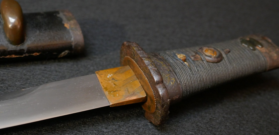 Antique Edo Period Japanese Tantō 短刀 Short Dagger Matched Koshirae ...