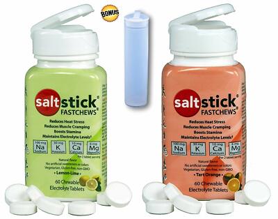 SaltStick FASTCHEWS® Variety 2-Pack - 60 Count Bottles with free Race ...