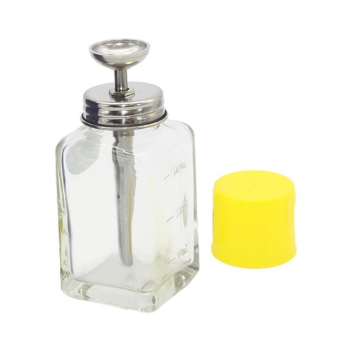 Press Bottle Professional with Top Cap Glass Pump Dispenser Bottle for ...