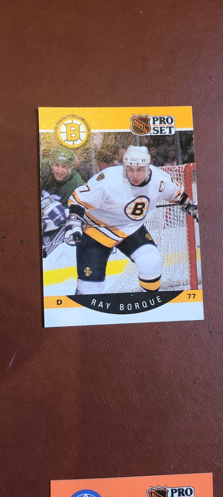 RAY BOURQUE Boston BRUINS 1990-91 PRO SET HOCKEY CARD # 1 (Misspelled ...