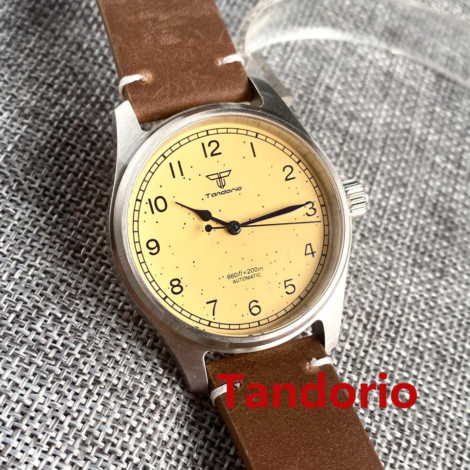 Tandorio 39mm Yellow Start Dial NH35A PT5000 200m Diver Men Watch ...
