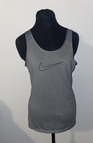 Nike Dri-Fit Pro Cool Gray Racerback Women's Training Tank Top Swoosh ...
