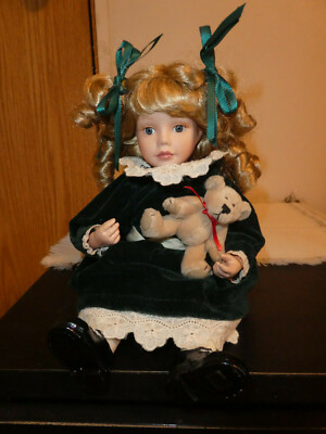 BOYDS BEAR TBC 2000 NOEL PORCELAIN GIRL DOLL 4911 VICTORIAN BEAR ...
